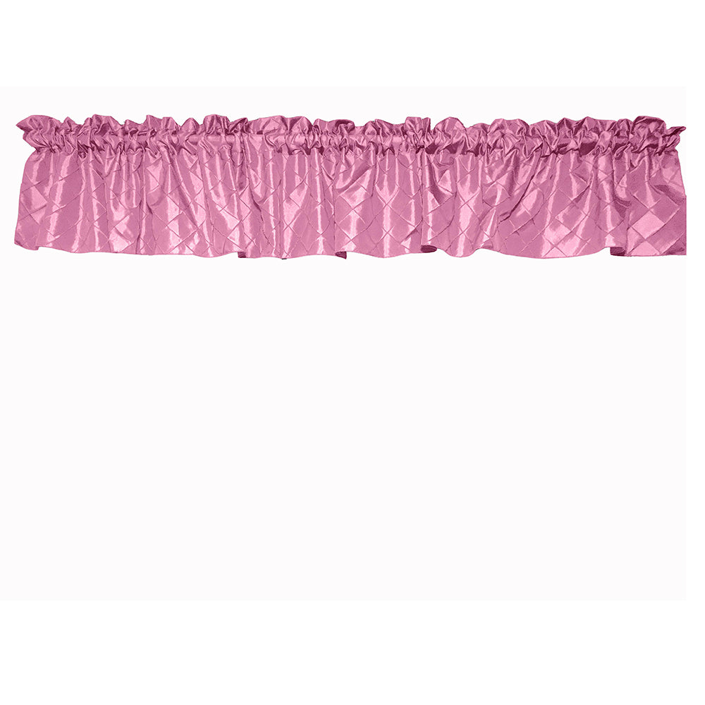 Pintuck Window Valance 52" Wide Pink – LoveMyFabric