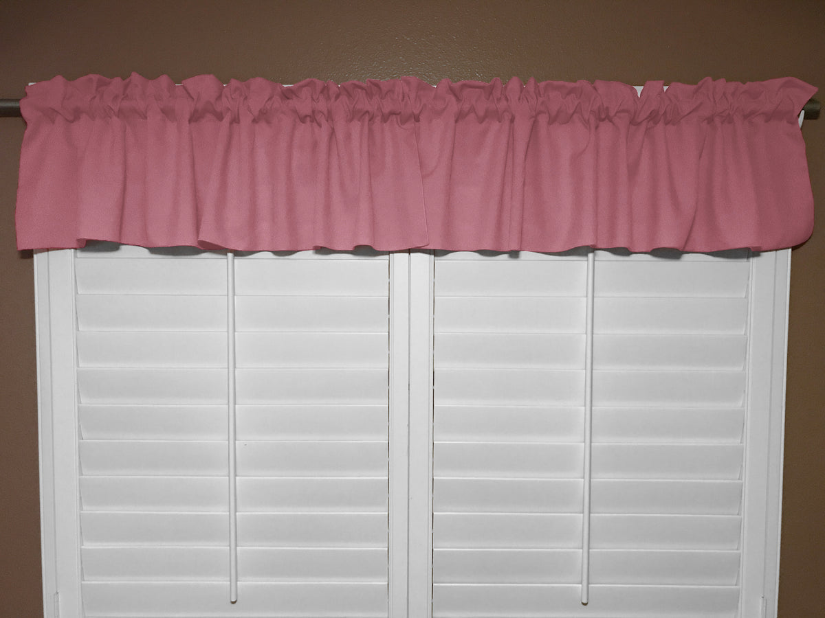 Solid Poplin Window Valance 58" Wide Rose Pink – LoveMyFabric