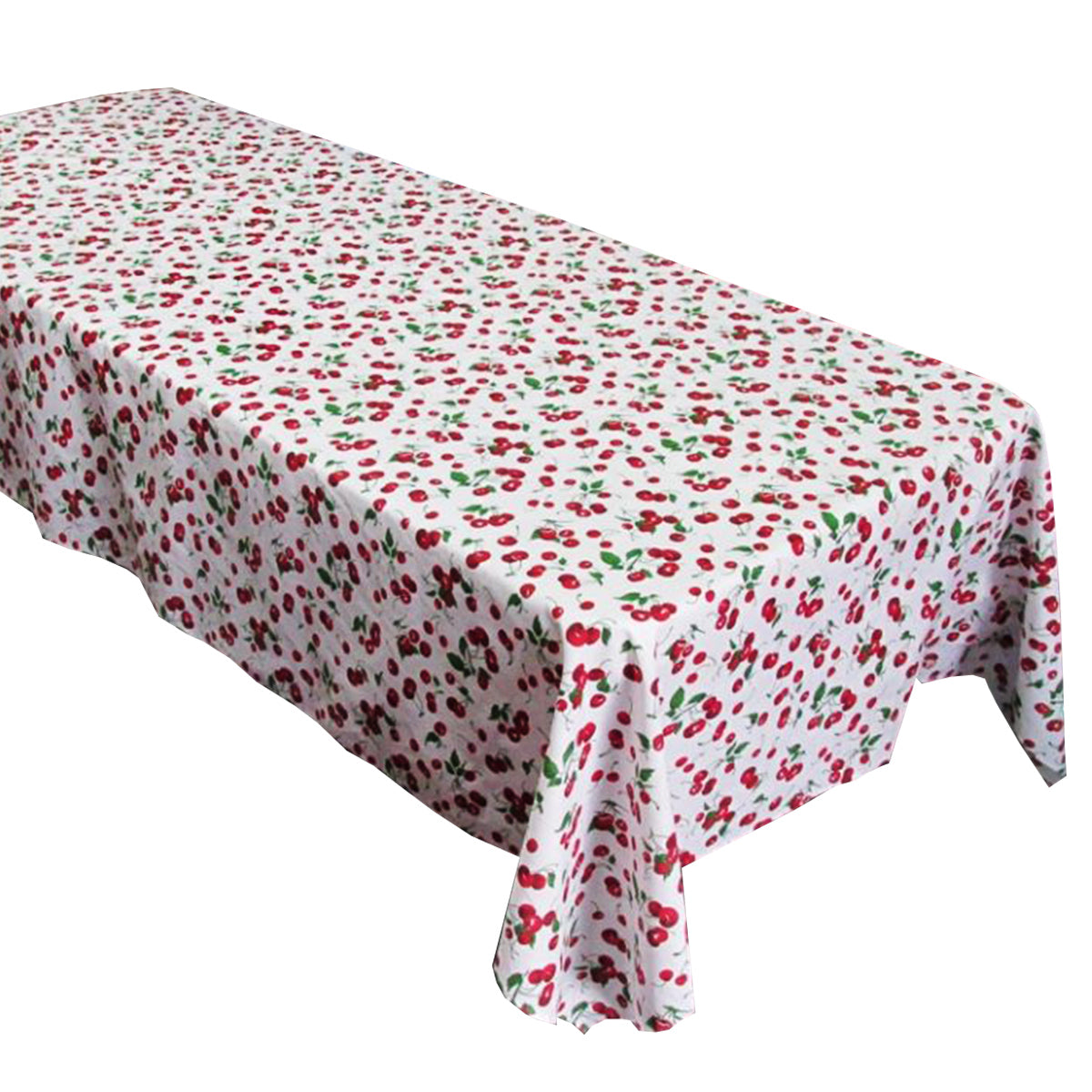 Cotton Tablecloth Fruits Print Cherries Allover White – LoveMyFabric
